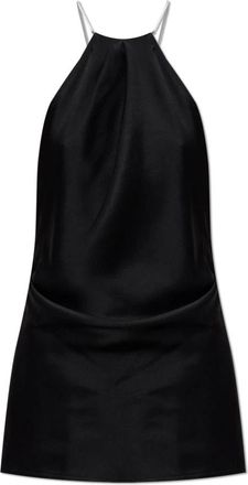 Victoria Beckham Femme, Tops, Noir, Taille: 38 FR Haut Satin&eacute; Drap&eacute;