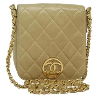 Chanel Pre-owned Cuir sacs-chanel - Femme - Pre-owned - Beige - Taille: ONE Size