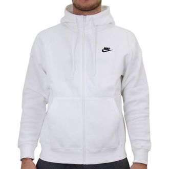 Nike Nike BV2645-100 M NSW Club Hoodie FZ BB Sweat Mens White/White/(Black) XL