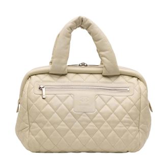 Chanel Pre-owned Quilted Leather Top Handle Bag - - Pre-owned - Damen - Beige - ONE SIZE
