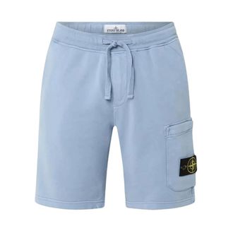 Stone Island Homme, Shorts, Bleu, Taille: S Cotton Fleece Shorts