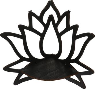 DOITOOL Schwebendes Holz wandeckregal Lotusform Dekoratives Eckregal für Wohnzimmer Schlafzimmer Küche Einfach zu Montierendes Wandregal zur Stilvollen Aufbew