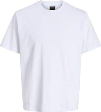 Jack & Jones Jcofusion Interlock Tee SS Crew Noos, Blanc éclatant., XL