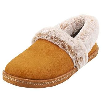 Skechers Femme Cozy Campfire - Team Toasty Chaussons, Chestnut Microfiber Suede Faux Fur Line Csnt, 37.5 EU