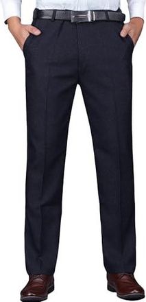 Generic Pantalon de costume taille haute pour homme - Pantalon moderne - Taille &eacute;lastique - Pantalon de costume fusel&eacute; pour homme - Coupe r&eacute;guli&egrave;re, bleu 1, 4