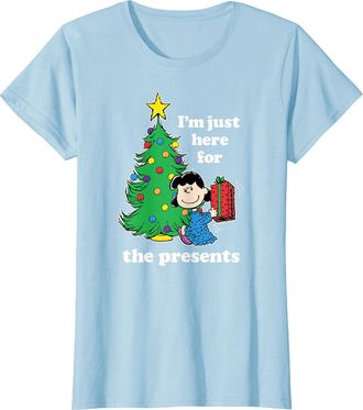 Peanuts Lucy Just Here For Presents T-Shirt