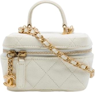 Chanel Pre-owned Cuir sacs-chanel - Femme - Pre-owned - Blanc - Taille: ONE Size