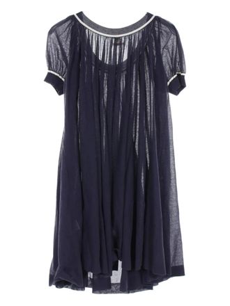 Herm&egrave;s robe &agrave; fronces (ann&eacute;es 2010) - Bleu