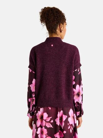 Lieblingsst&uuml;ck Kurzarmpullover BangaL mit geripptem Stehkragen