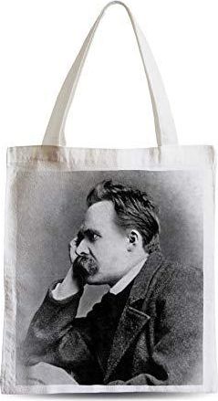 Fabulous Grand Sac Shopping Plage Etudiant Friedrich Nietzsche Philosophe Celebrite Portrait Vintage