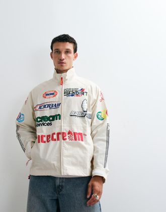 Icecream Ripstop-Pit-Crew-Jacke in Ecru-Neutral