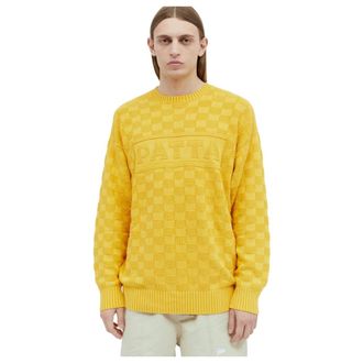 Patta Homme, Pulls, Jaune, Taille: S Pull en tricot côtelé perle