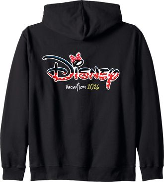 Disney Minnie Mouse Script Logo Vacation 2026 Trip Matching Kapuzenjacke
