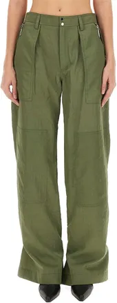 Paco Rabanne Cotton Cargo Pants - Green
