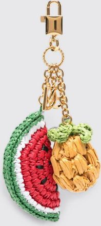 Dolce & Gabbana Watermelon and Pineapple Schl&uuml;sselanh&auml;nger aus Bast mit DG-Logo