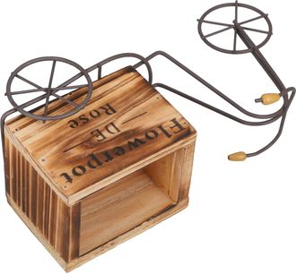 Garneck Vintage Eisen Fahrradmodell Blumentopf Metall Miniatur Pflanzgef&auml;&szlig; Dekoration F&uuml;r Schreibtisch Flur Wohnzimmer