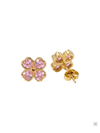 Purelei Rosa Cuore Ohrringe mit Zirkonia Steinen
