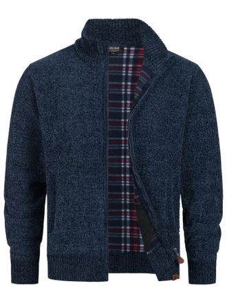 Indicode Herren INFilion Strickjacke mit Stehkragen und Rei&szlig;verschluss | Cardigan f&uuml;r M&auml;nner Sky Captain, L