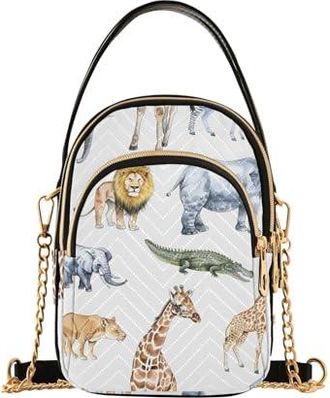 Mnsruu Sacs à bandoulière pour femme, animaux africains, girafe, sac à dos, petit sac à bandoulière avec sangle réglable