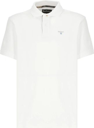 Barbour Homme, Tops, Blanc, Taille: 2XL Polo Piqu&eacute; Tartan