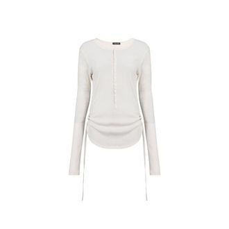 Ann Demeulemeester Tee-shirt ajust&eacute; en coton c&ocirc;tel&eacute;