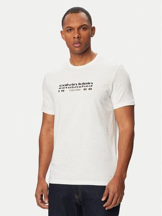 Calvin Klein Jeans T-Shirt SS 30s EU LV04RG800G Wei&szlig; Regular Fit