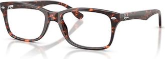 Ray-Ban Rb5228 Optics Havana Red Turtle Fassung Klar Glas Polarisiert 50-17
