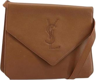 Saint Laurent Sac bandouli&egrave;re en cuir Pre-owned - Femme - Pre-owned - Brun - Taille: ONE Size