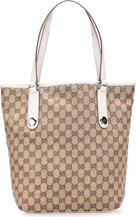 Gucci Shopper - GG Canvas Charmy Tote - Gr. unisize - in Braun - für Damen