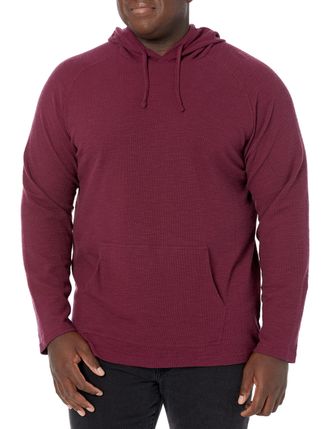 Amazon Essentials Herren Langärmeliger Thermo-Kapuzenpullover aus Flammgarn (Früher Goodthreads), Burgunderrot, 3XL