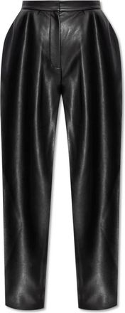 Balmain Vegane Lederhose - - Trousers - Damen - Schwarzk - M