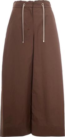 Max Mara Femme, Pantalons, Brun, Taille: 36 FR Wide Pantalons