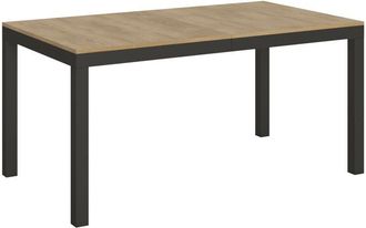 Itamoby Table extensible 90x160/420 cm Everyday Evolution Chêne Nature Structure Anthracite