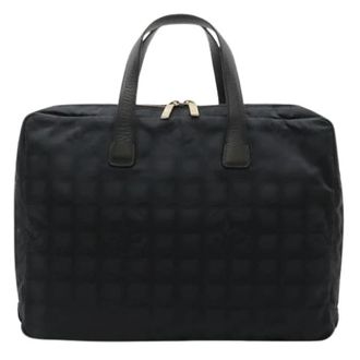 Chanel Pre-owned New Travel Line Nylon Jacquard Aktentasche - - Pre-owned - Herren - Schwarzk - ONE SIZE