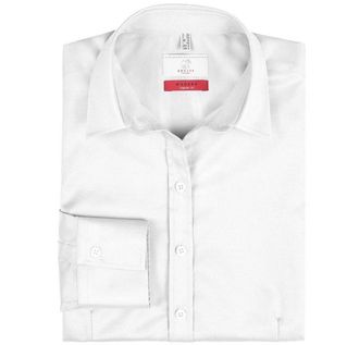 Greiff Langarmbluse Greiff Modern with 37.5 Damen Bluse Langarm Kent Regular Fit Wei&szlig;