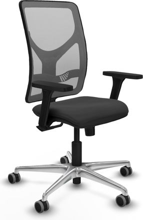 Piqueras y Crespo Schreibtischstuhl, grau, mit 3D-Armlehnen, h&ouml;henverstellbare Lendenwirbelst&uuml;tze. Ausgestattet mit 3 Positionen und Schneidschaum. Mit Rollen von 65 mm