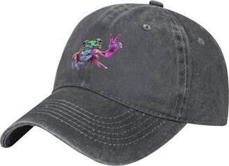 Generic Casquette De Sport Grenouille Color&eacute;e De La Paix Tie Dye Cool Casquette Trucker R&eacute;tro Chapeau De Baseball L&eacute;ger Visi&egrave;re Chapeau pour Running Cyclisme 