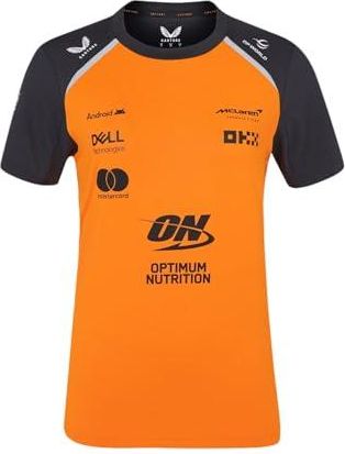 Castore T-Shirt Officiel Femme Formule 1 Officiel Orange Papaya (FR/ES, Alpha/Lettres, M, Taille Normale, Taille Normale, Autumn Glory/Phantom)