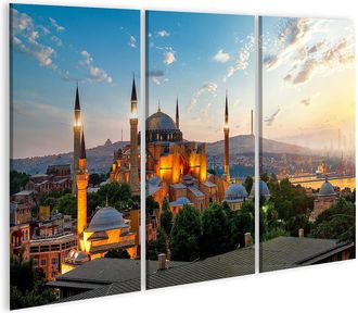 Islandburner Bild auf Leinwand Blick Auf Ayasofya Museum Stadtbild Istanbul Sonnenaufgang Türkei Bilder Wandbilder Poster