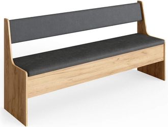 Vicco Details Eckbankgruppe Roman Esszimmergruppe Sitzgruppe Küchensitzgruppe Bank Tisch Hocker (Sandeiche, Bank 167cm)