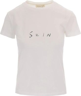Patrizia Pepe Femme, Tops, Blanc, Taille: 36 FR T-shirt en jersey de coton