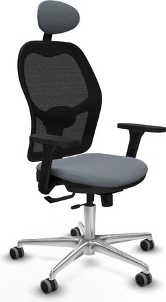 Piqueras y Crespo Ergonomischer Liegestuhl mit 3D-Armen, h&ouml;henverstellbarer Lendenwirbelst&uuml;tze und festem Kopfteil, ausgestattet mit Syncro/Traslack und injiziertem Sch