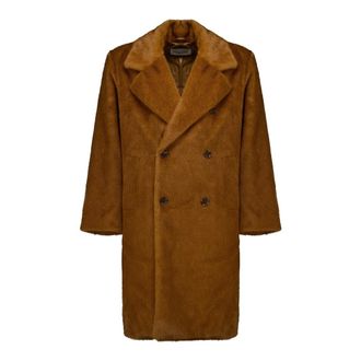 Dr&ocirc;le de Monsieur Manteau crois&eacute; en fausse fourrure - Homme - Manteaux - Brun - Taille: XS