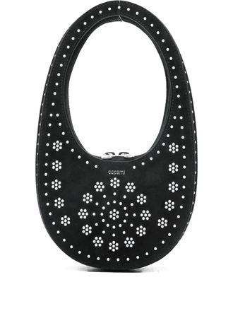 Coperni mini swipe floral-stud tote bag - Noir