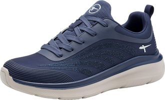 Tamaris Comfort Damen Sneaker flach Sportlich Vegan, Blau (Navy Glitter), 36 EU