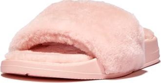 FitFlop Iqushion Pool Slide II Sandales en peau de mouton pour femme, Sel rose., 43 EU