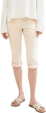 Tom Tailor Pantalon fuselé décontracté pour Femme, 32180 - Fawn Beige cassé à Rayures, 36