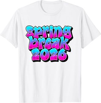 BDAZ Spring Break 2026 Graffiti Blau Pink Beach Vacation Cruise T-Shirt