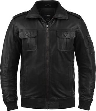 Solid Famash - Veste en Cuir - Homme, Taille:M, Couleur:Black (S9000)