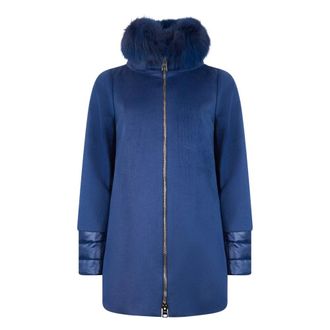 Herno Lange Jacke mit Kapuze - - Jackets - Damen - Blau - M